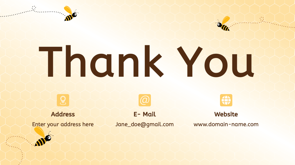 Free Bee Presentation Theme for Google Slides and PowerPoint