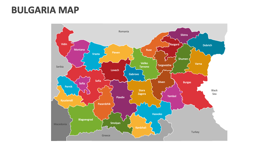 Bulgaria Map for Google Slides and PowerPoint - PPT Slides