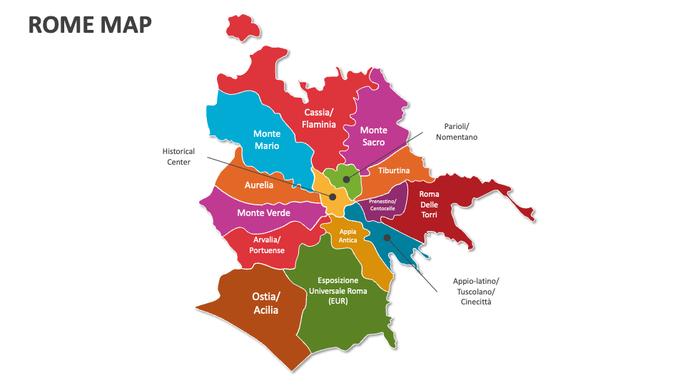 Rome Map for Google Slides and PowerPoint - PPT Slides