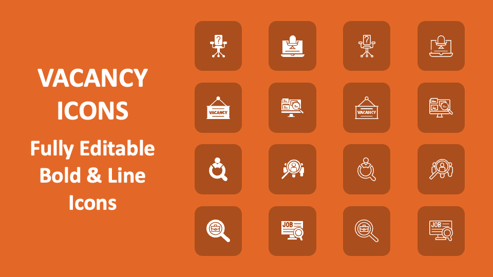 Vacancy Icons for Google Slides and PowerPoint