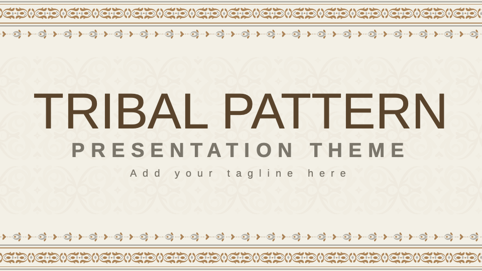 Free - Tribal Pattern Presentation Theme for Google Slides and ...