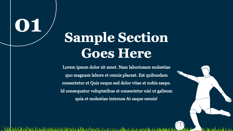 Free Soccer Field Presentation Theme for Google Slides and PowerPoint