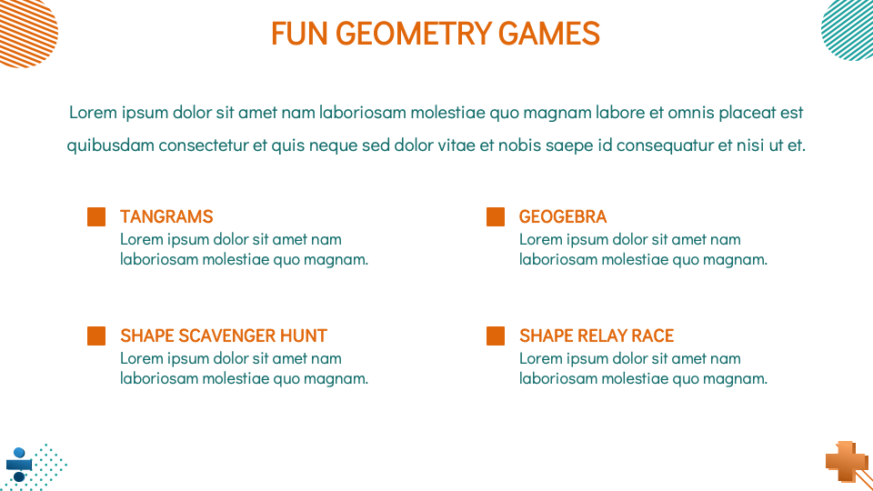 Free - Geometry - Maths for Elementary Template for Google Slides and ...