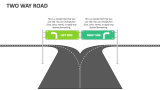 Two Way Road Diagram for PowerPoint and Google Slides - PPT Slides