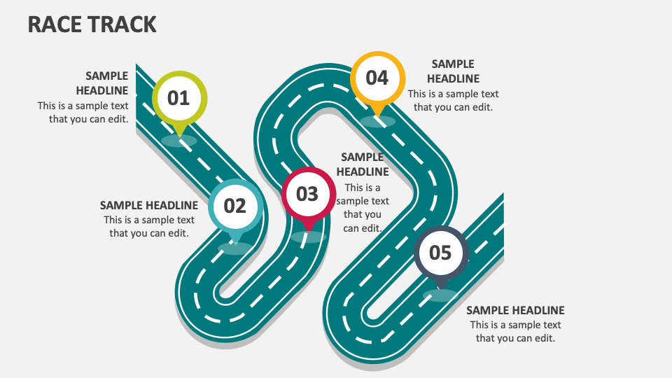 Race Track PowerPoint and Google Slides Template - PPT Slides