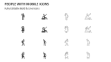 People With Mobile Icons for Google Slides and PowerPoint