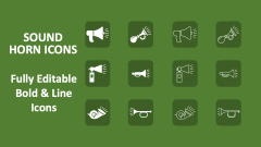 Sound Horn Icons for Google Slides and PowerPoint