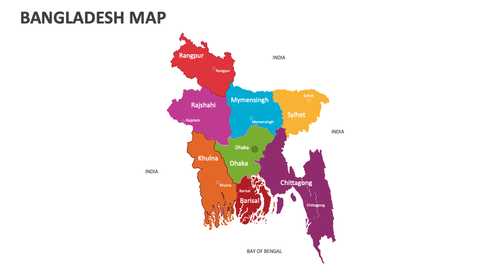 Bangladesh Map for Google Slides and PowerPoint - PPT Slides