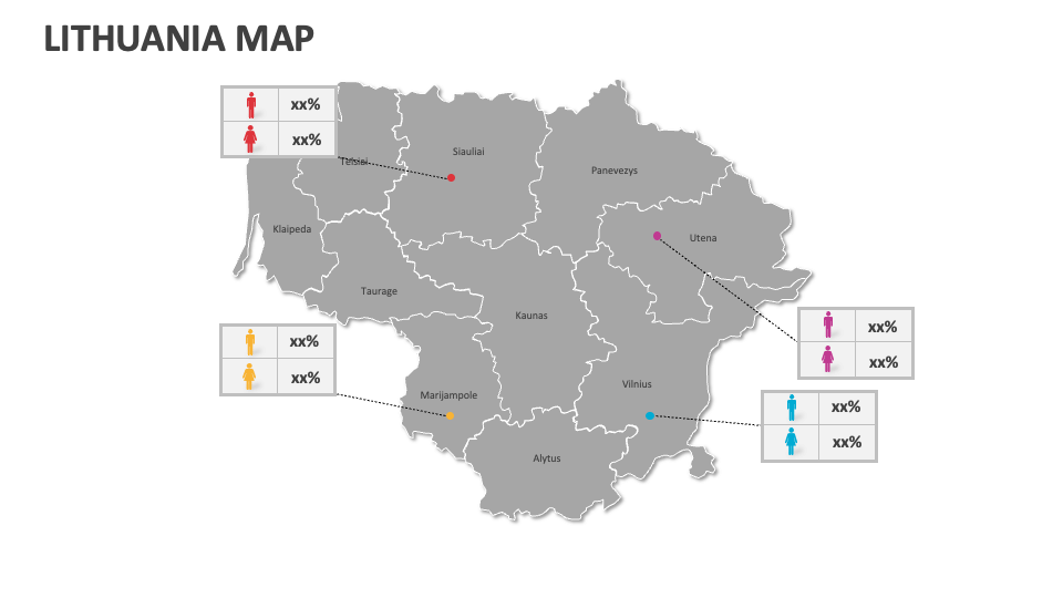 Lithuania Map for Google Slides and PowerPoint - PPT Slides