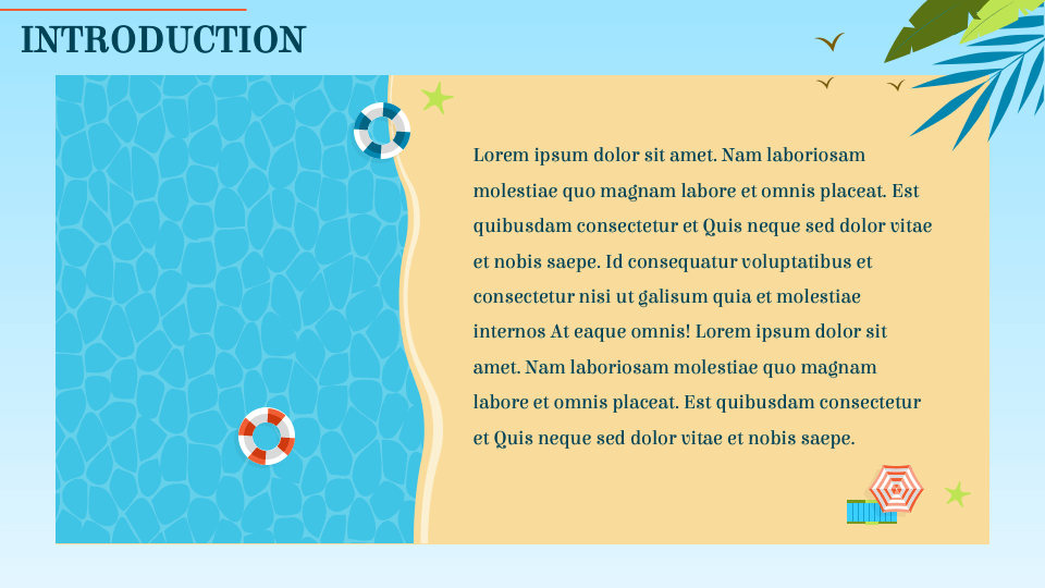 Free Summer Vacation Presentation Theme for Google Slides and PowerPoint