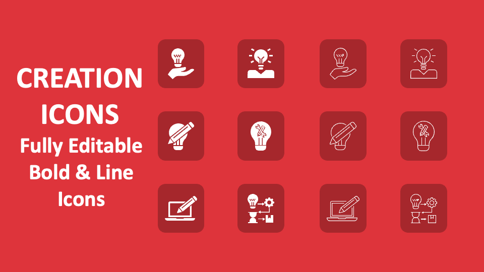 Creation Icons for Google Slides and PowerPoint
