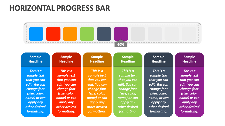 Horizontal Progress Bar PowerPoint and Google Slides Template - PPT Slides