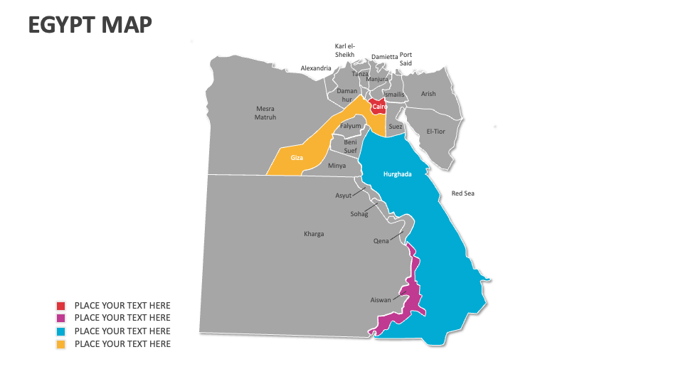Egypt Map for Google Slides and PowerPoint - PPT Slides