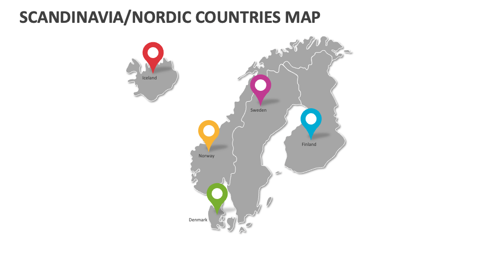 Scandinavia/Nordic Countries Map for Google Slides and PowerPoint - PPT ...