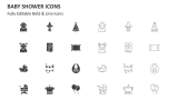 Baby Shower Icons for Google Slides and PowerPoint