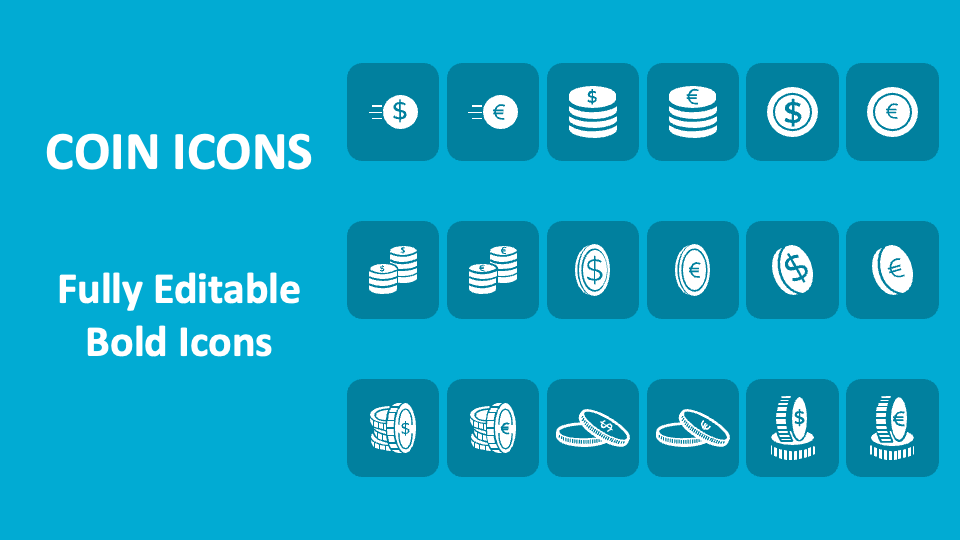 Coin Icons for Google Slides and PowerPoint
