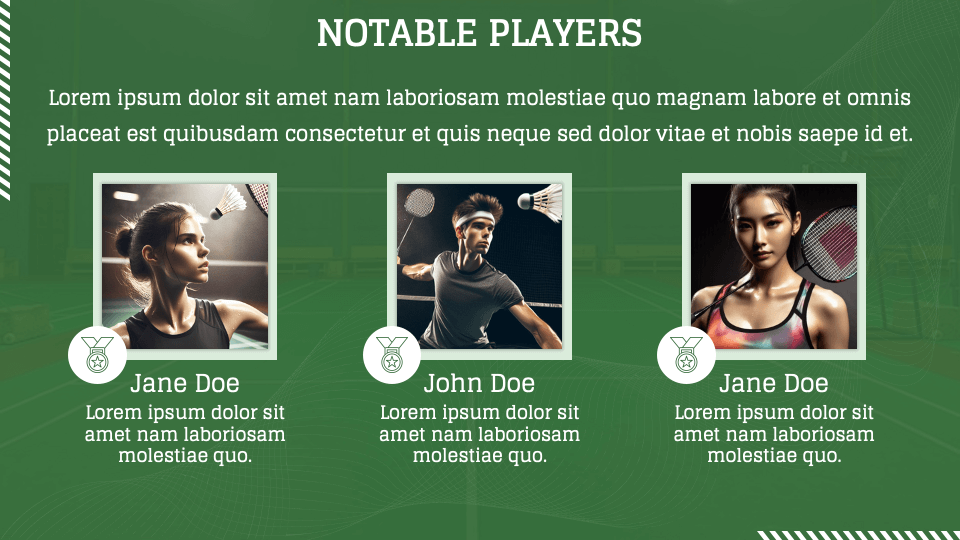 Free - Badminton Academy Presentation Theme for Google Slides and ...
