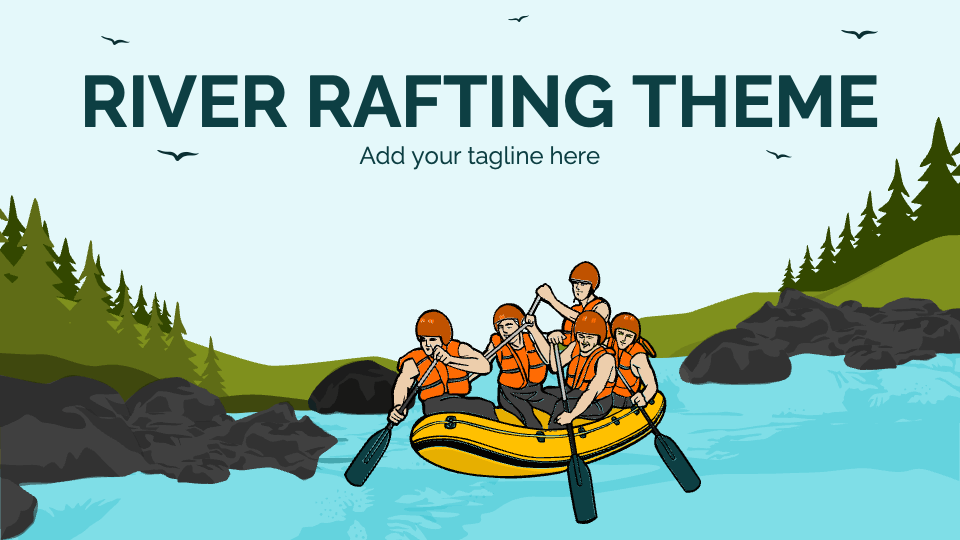 Free River Rafting Presentation Theme for Google Slides and PowerPoint