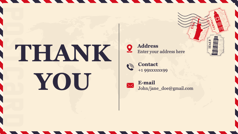 Free Postcard Theme for Google Slides and PowerPoint