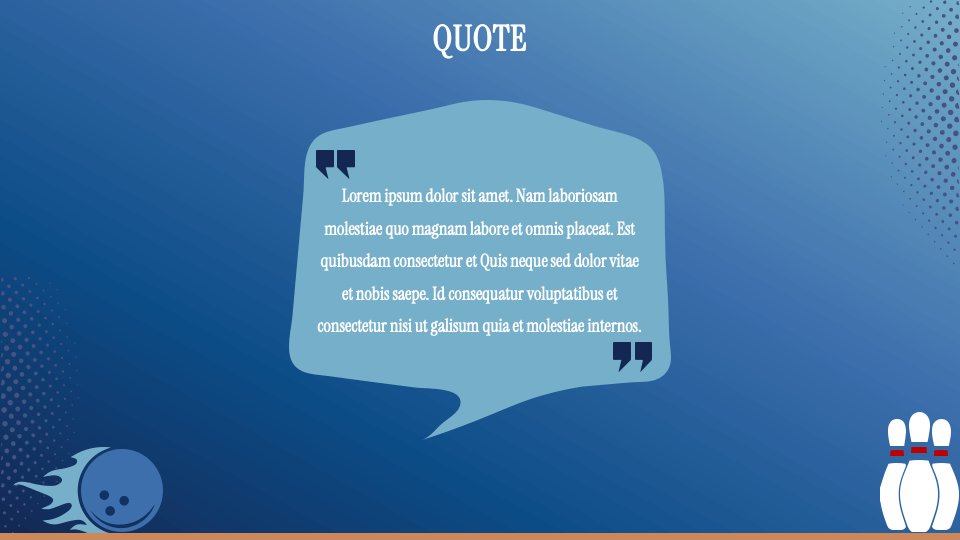 Free Bowling Presentation Theme for Google Slides and PowerPoint