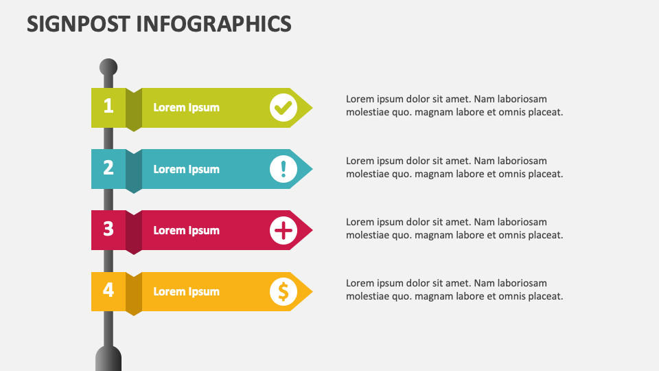 Signpost Infographics for Google Slides and PowerPoint - PPT Slides