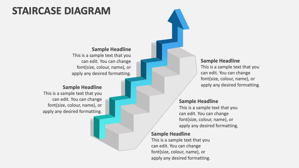 Staircase Diagram PowerPoint and Google Slides Template - PPT Slides