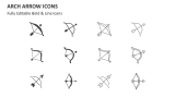 Arch Arrow Icons for PowerPoint and Google Slides - PPT Slides