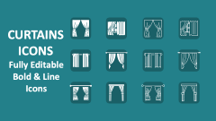 Curtains Icons for PowerPoint and Google Slides - PPT Slides