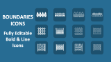 Boundaries Icons for Google Slides and PowerPoint