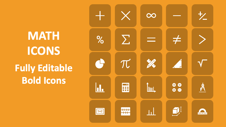 Math Icons for Google Slides and PowerPoint