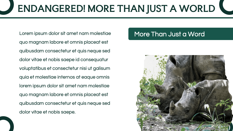 Free - Endangered Species Presentation Template for Google Slides and ...