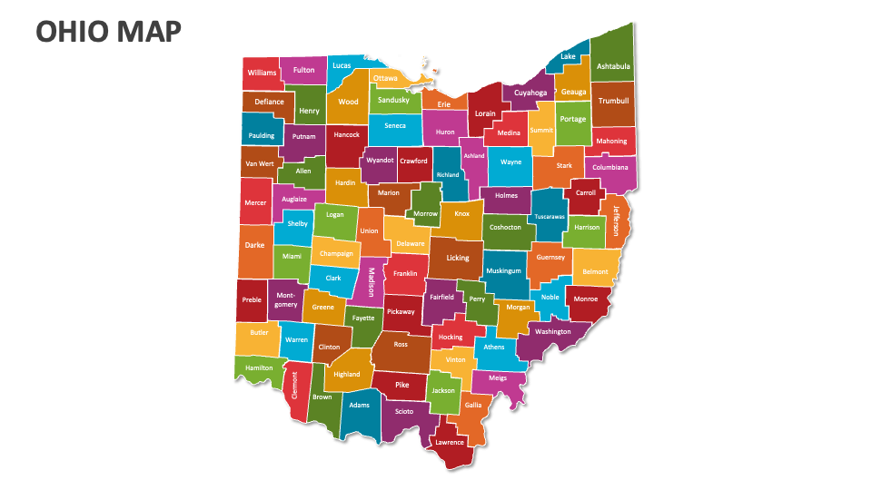 Ohio Map for Google Slides and PowerPoint - PPT Slides