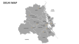 Delhi Map for Google Slides and PowerPoint - PPT Slides