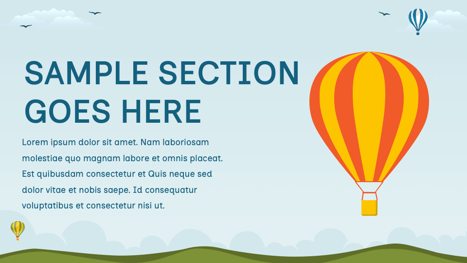 Free Hot Balloon Theme for Google Slides and PowerPoint