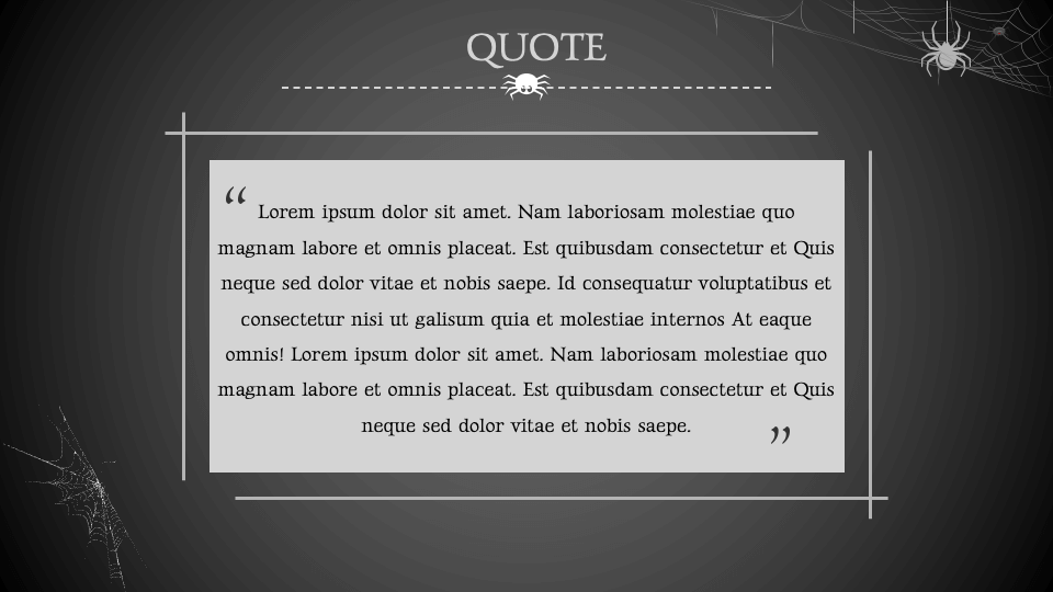 Free Spider Background Presentation Theme for Google Slides and PowerPoint