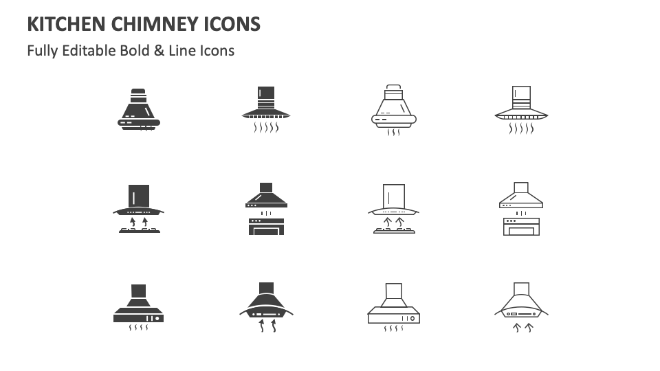 Kitchen Chimney Icons for PowerPoint and Google Slides - PPT Slides