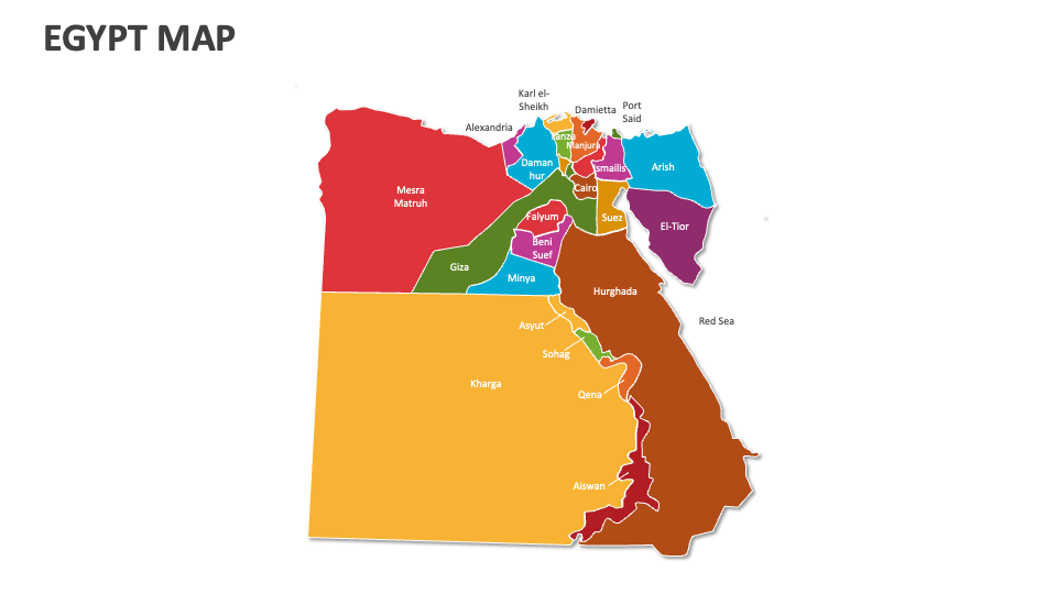 Egypt Map for Google Slides and PowerPoint - PPT Slides