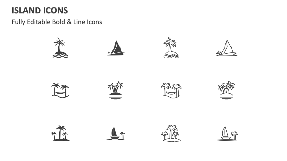 Island Icons for Google Slides and PowerPoint