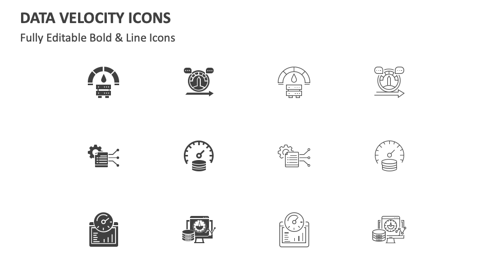 Data Velocity Icons for Google Slides and PowerPoint