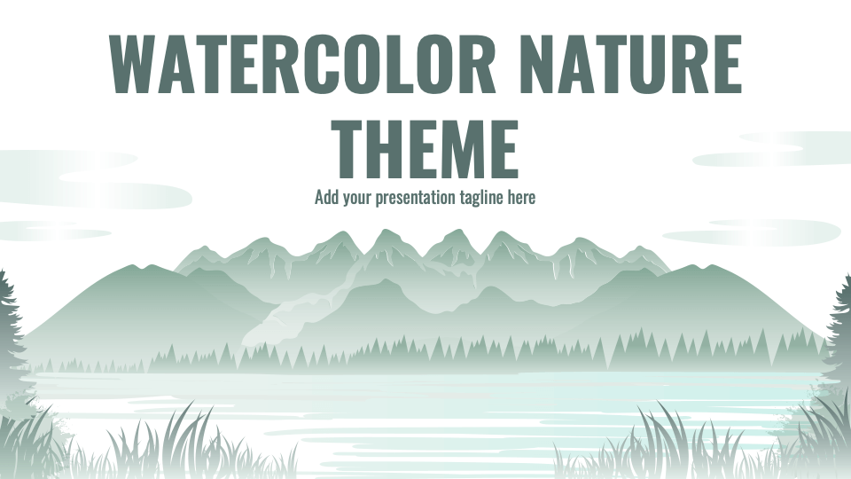 Free Watercolor Nature Presentation Theme for Google Slides and PowerPoint