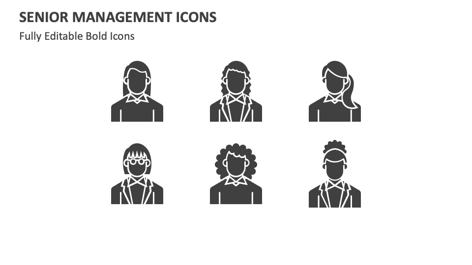 Senior Management Icons for Google Slides and PowerPoint
