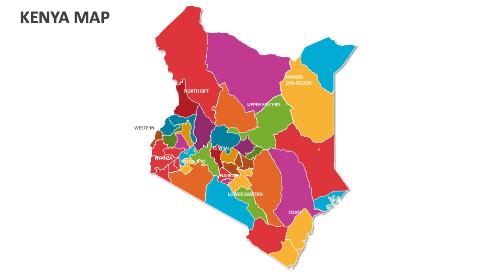Kenya Map for Google Slides and PowerPoint - PPT Slides