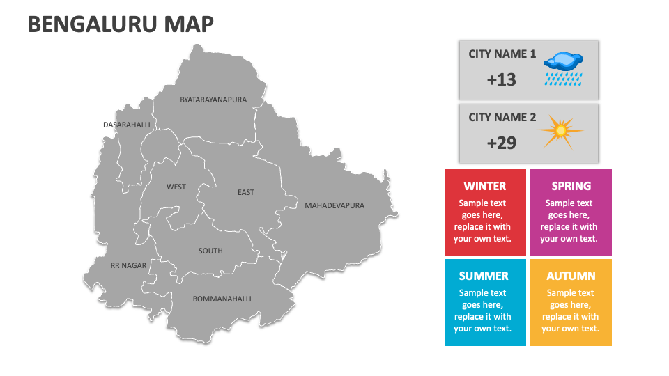 Bengaluru Map for Google Slides and PowerPoint - PPT Slides