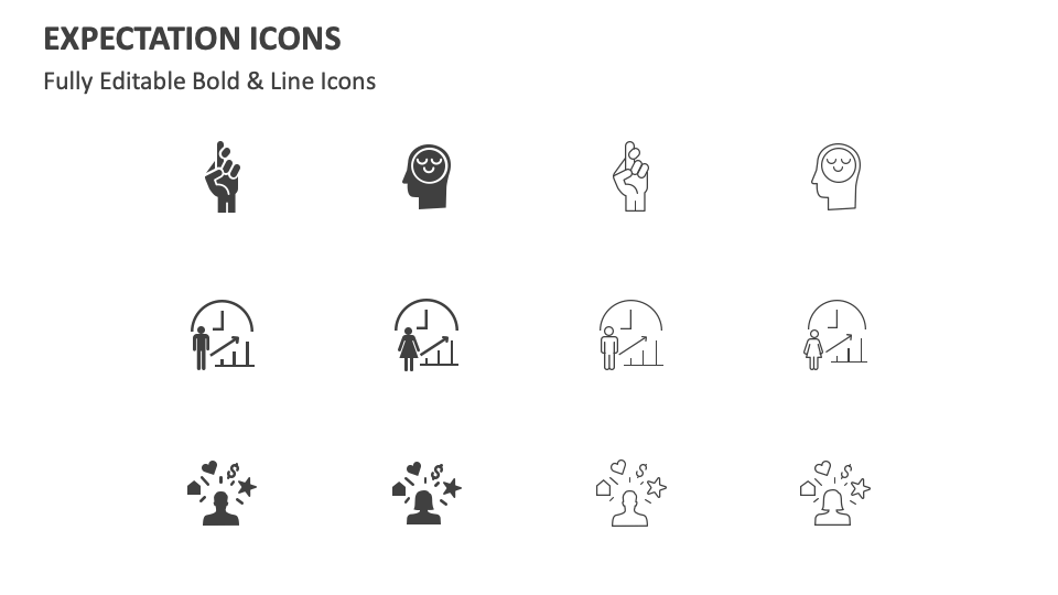 Expectation Icons for Google Slides and PowerPoint