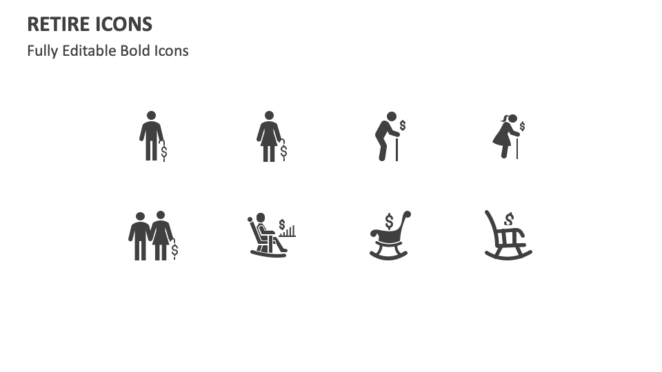 Retire Icons for Google Slides and PowerPoint