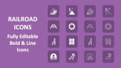 Railroad Icons for Google Slides and PowerPoint