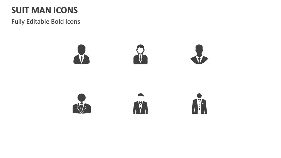 Suit Man Icons for Google Slides and PowerPoint