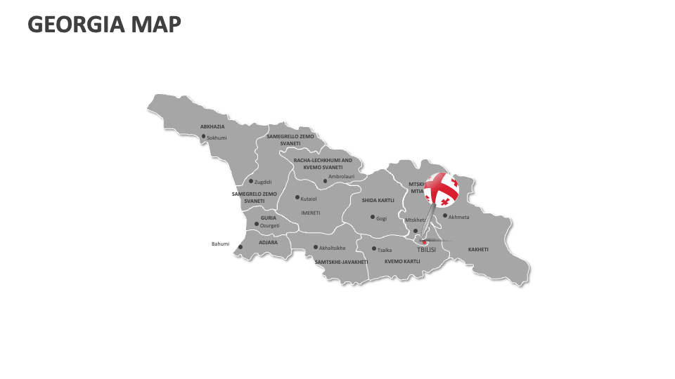 Georgia Map for Google Slides and PowerPoint - PPT Slides