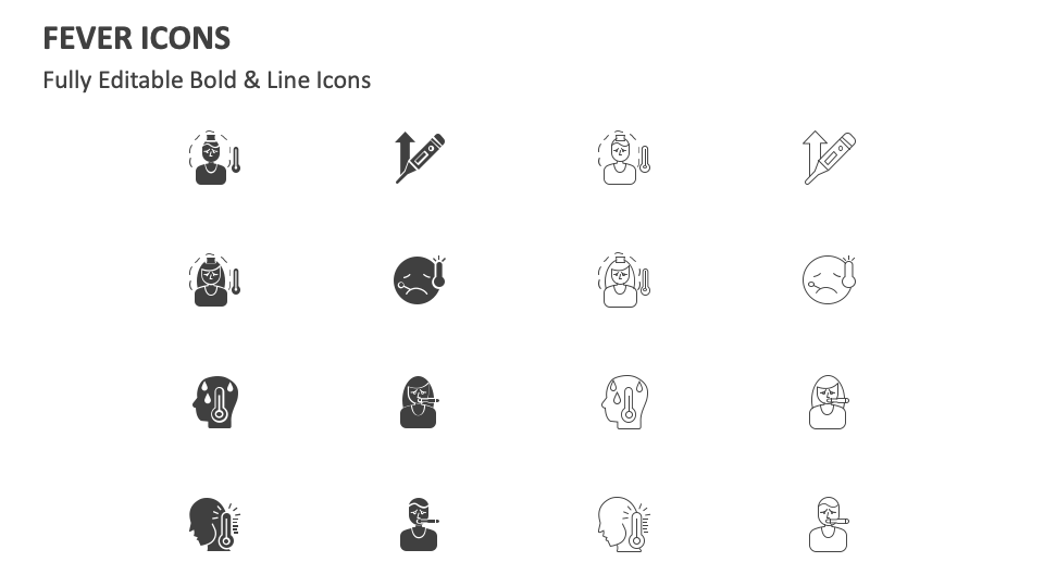 Fever Icons for Google Slides and PowerPoint