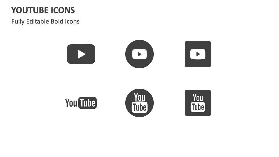 Youtube Icons for Google Slides and PowerPoint